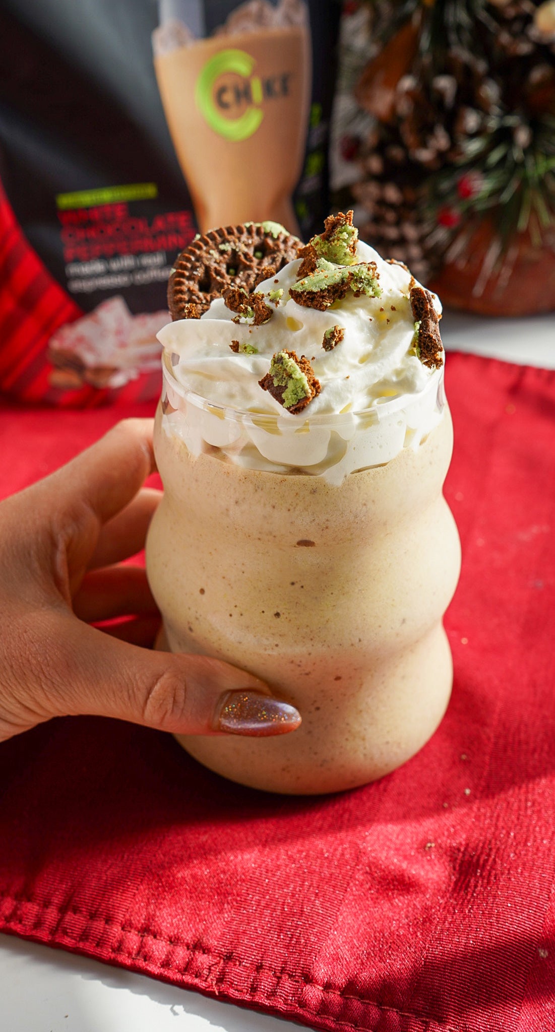 White Chocolate Peppermint Cookies & Cream Protein Frappuccino - Chike Nutrition