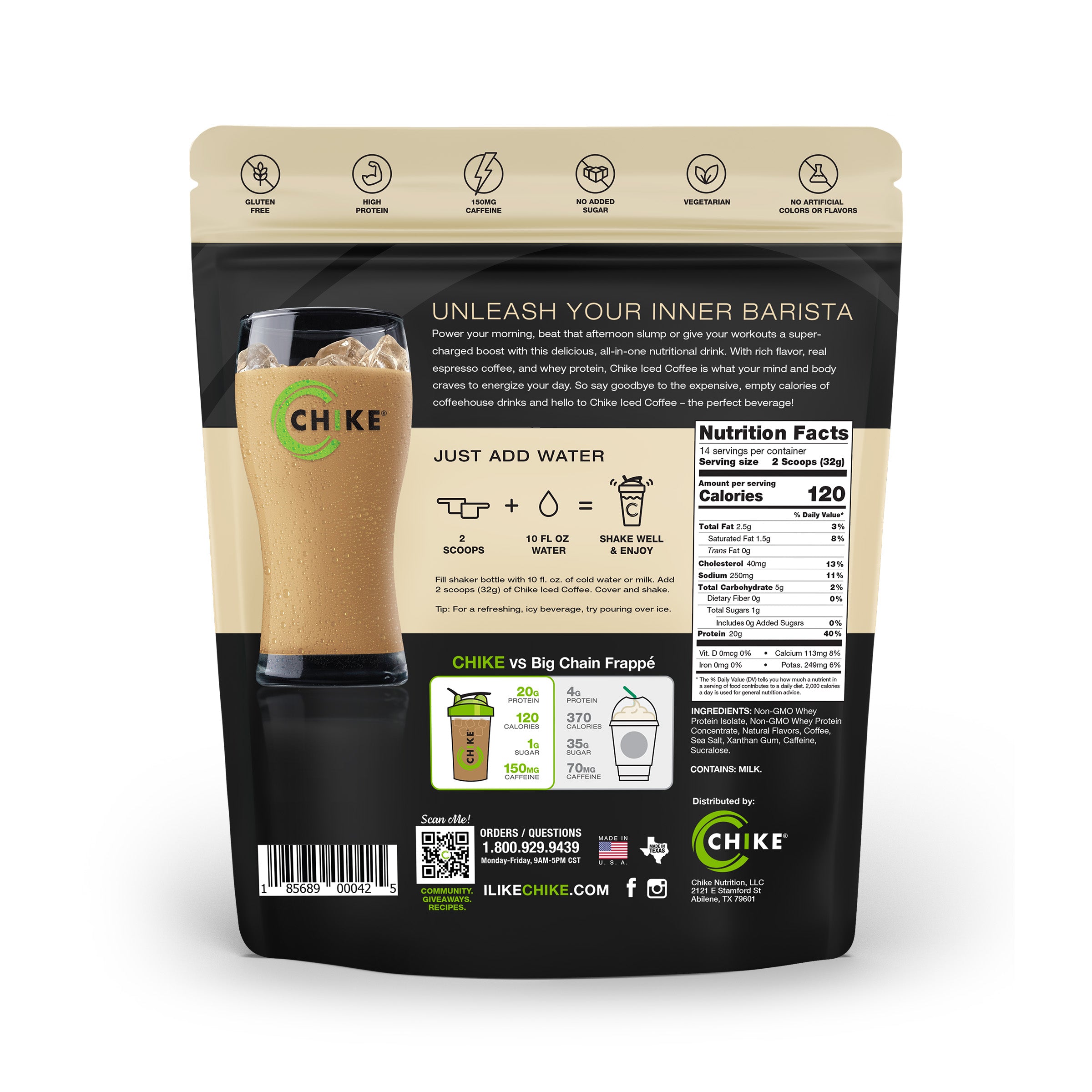 Chike Vanilla High Protein Iced Coffee - Whey Protein + Espresso ...
