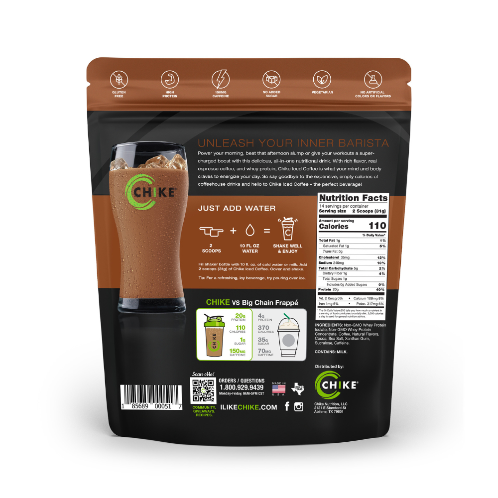 Chike High Protein Iced Coffee - Mocha - Espresso + Whey Protein ...