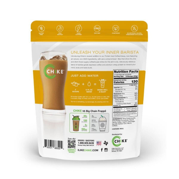 Natural Vanilla Latte High Protein Iced Coffee - Chike Nutrition
