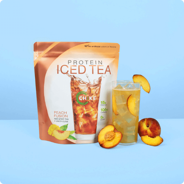 Chike High Protein Iced Tea - Peach Fusion - Green Tea + Clear Protein ...